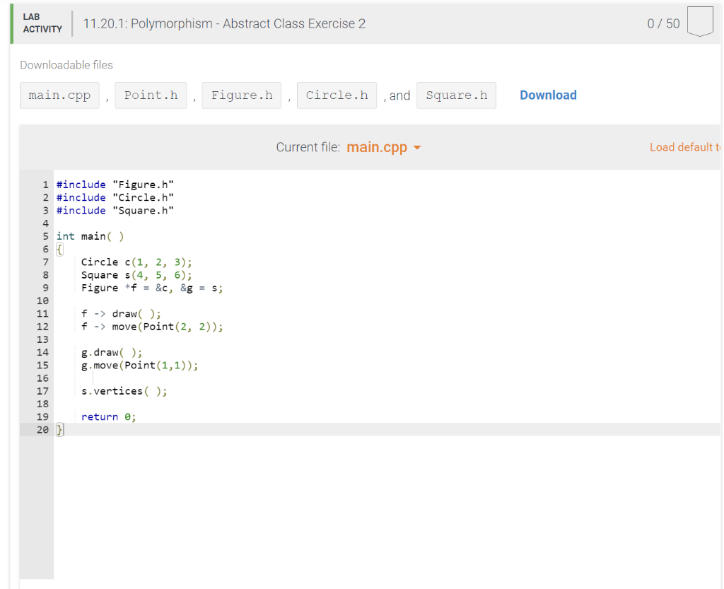 Solved Define an abstract class Figure that contains - A | Chegg.com