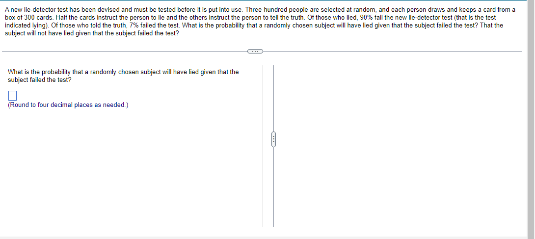 A new lie-detector test has been devised and must be | Chegg.com
