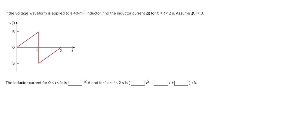 [solved] If The Voltage Waveform Is Applied To A 40 M