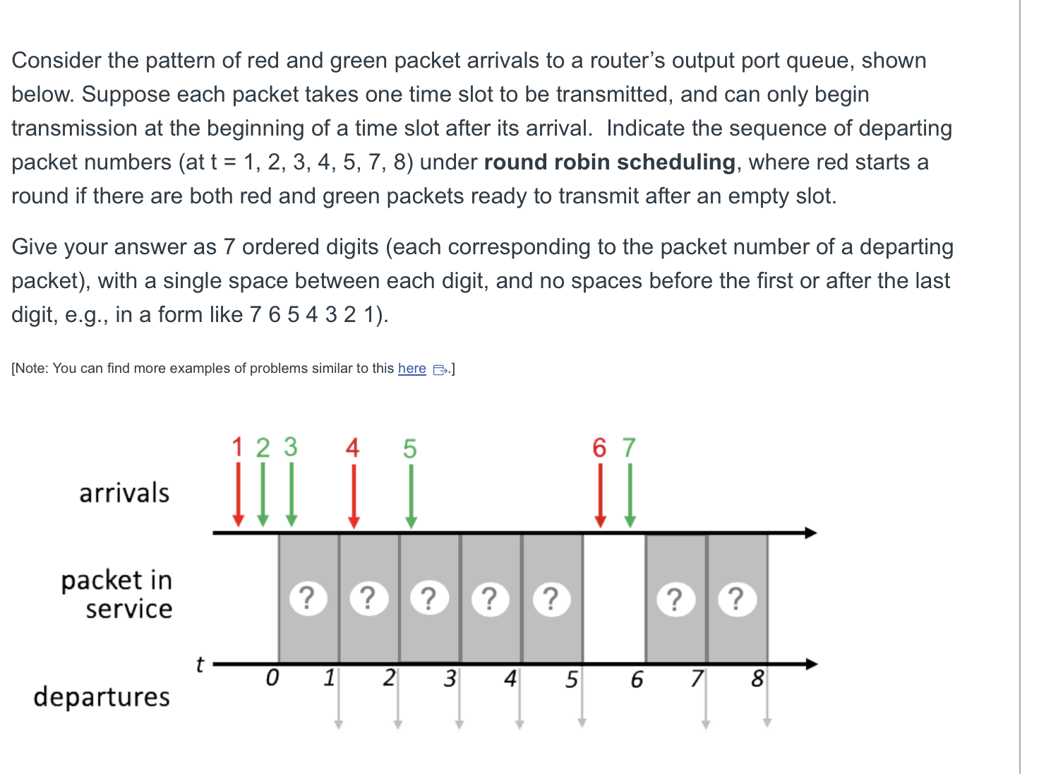 Solved Consider the pattern of red and green packet arrivals | Chegg.com