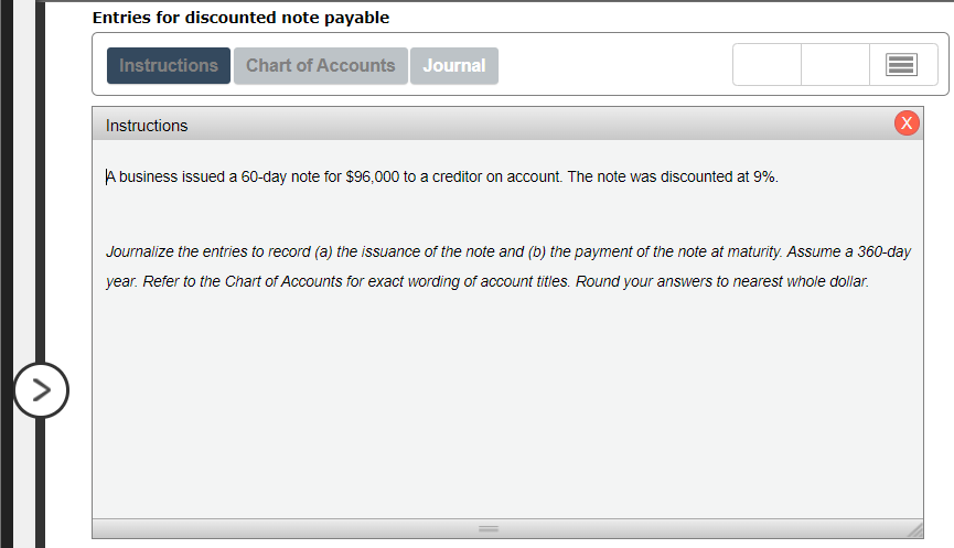 Solved Entries for discounted note payable Instructions A | Chegg.com