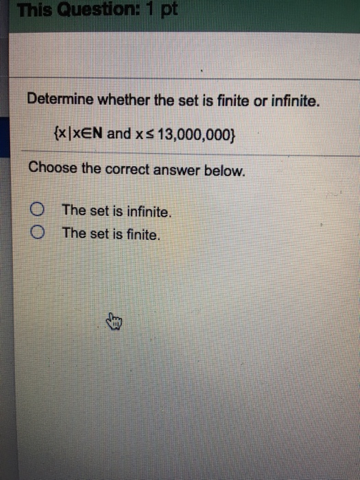 Solved This Question: 1 pt Determine whether the set is | Chegg.com