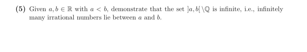 Solved (5) Given a,b∈R with a | Chegg.com