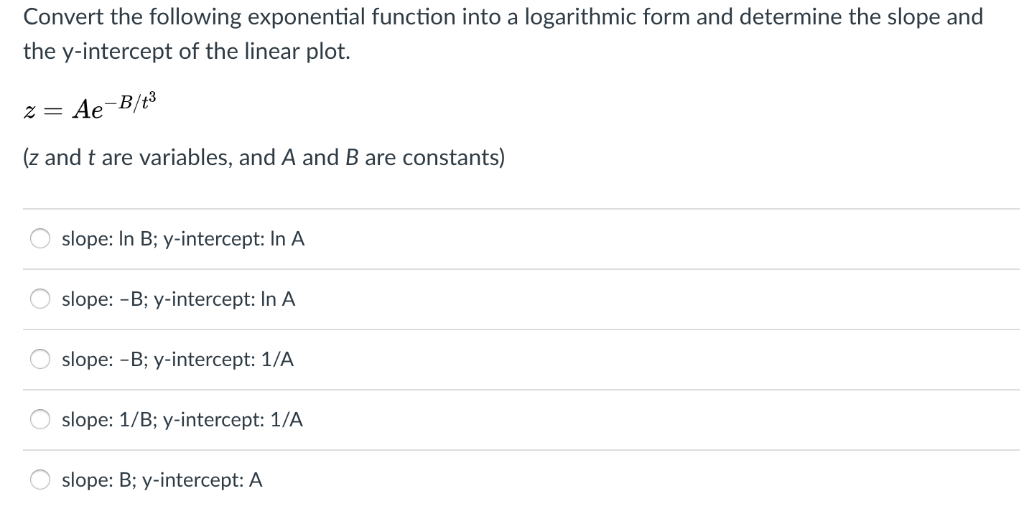 Solved Convert the following exponential function into a | Chegg.com