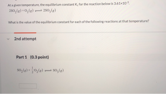 Solved At a given temperature, the equilibrium constant Kc | Chegg.com