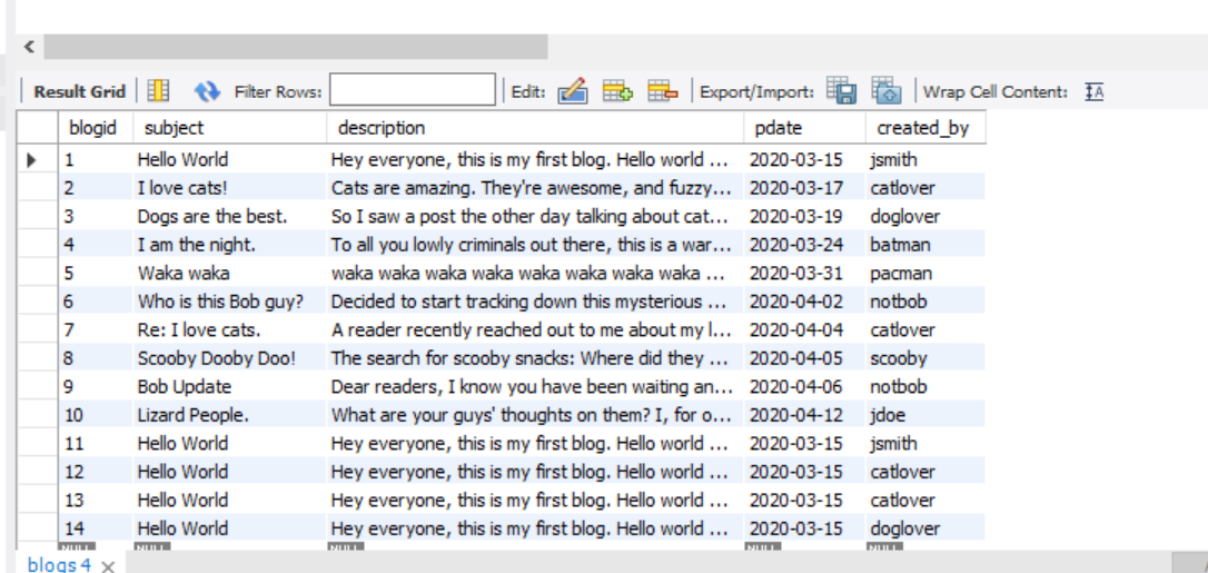 Solved MySQL question: I'm trying to list all the users | Chegg.com