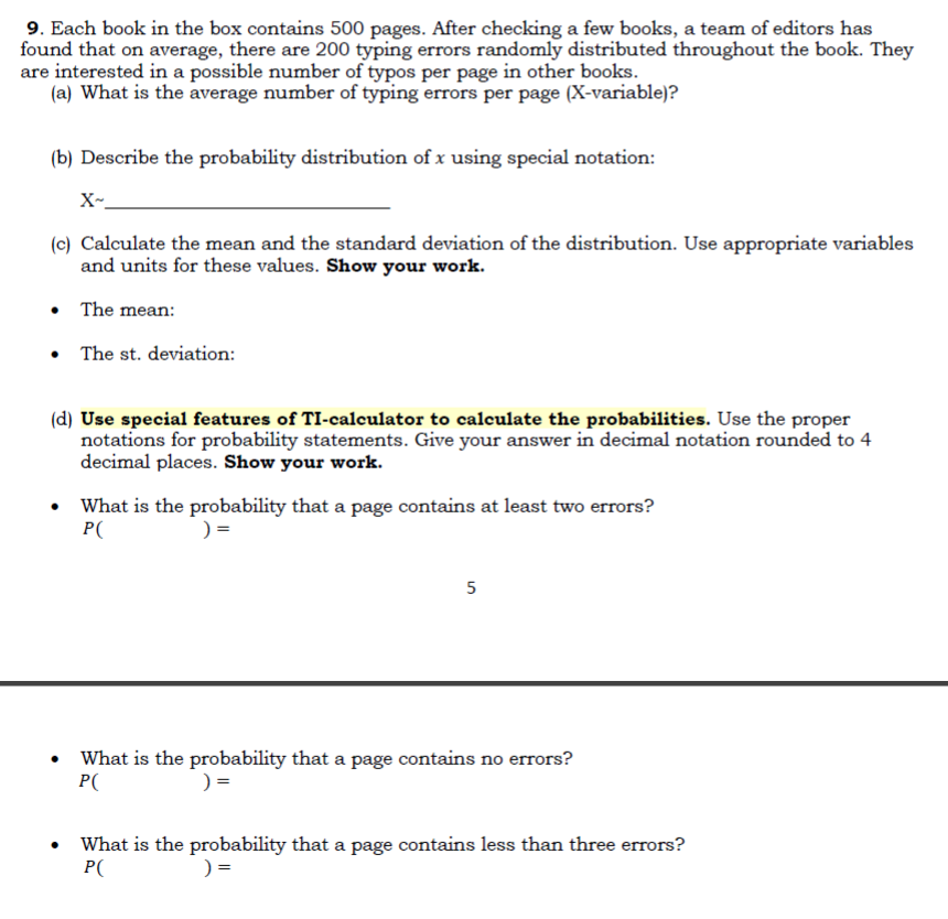 Solved 9. Each book in the box contains 500 pages. After | Chegg.com