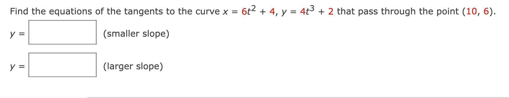 Solved Find the equations of the tangents to the curve | Chegg.com