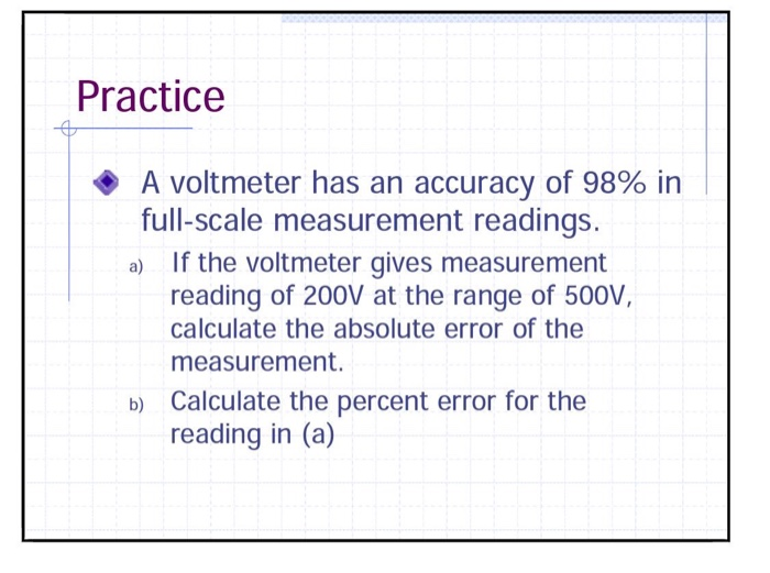 Solved Example 1.6:A voltmeter having a sensitivity of 1k2/V | Chegg.com