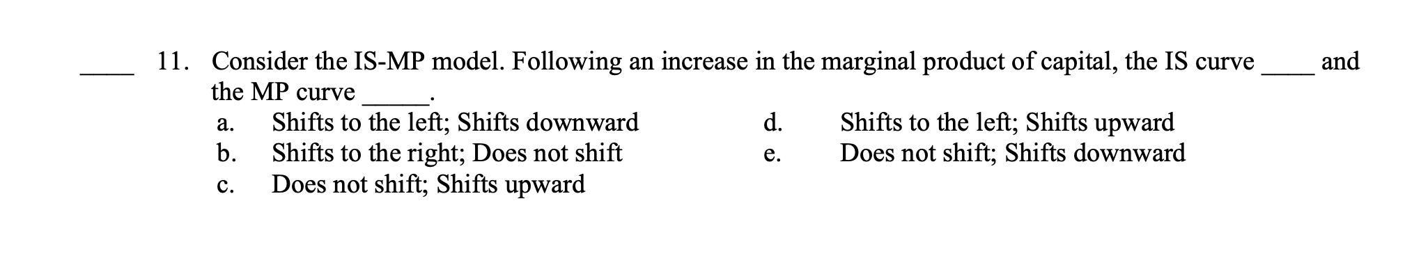 Solved 11. Consider the IS-MP model. Following an increase | Chegg.com