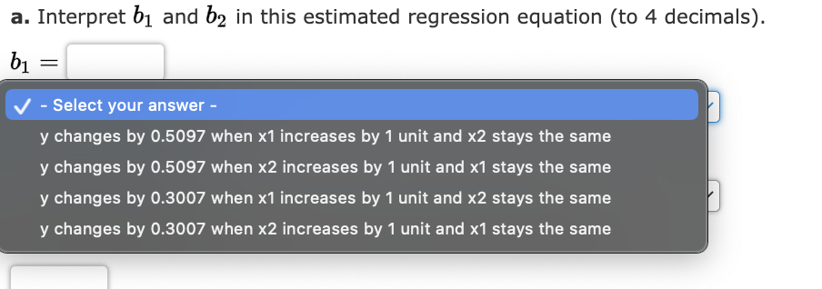 Solved The estimated regression equation for a model | Chegg.com