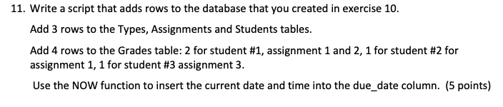 Solved 10. Write a script that implements the following | Chegg.com