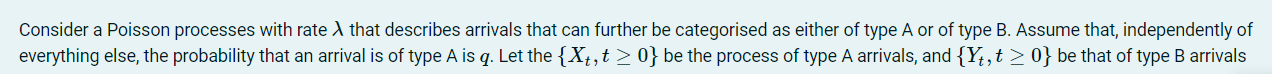 Solved Consider a Poisson processes with rate that describes | Chegg.com