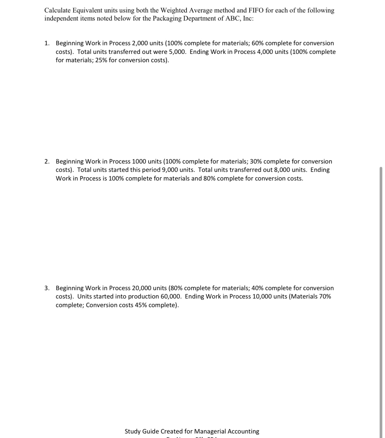 Solved Calculate Equivalent units using both the Weighted | Chegg.com