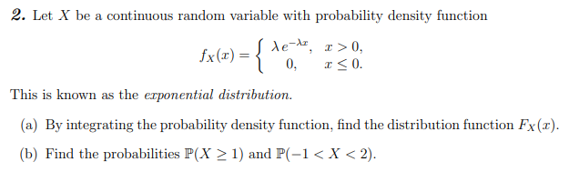 Solved Let x ﻿be a continuous random variable with | Chegg.com