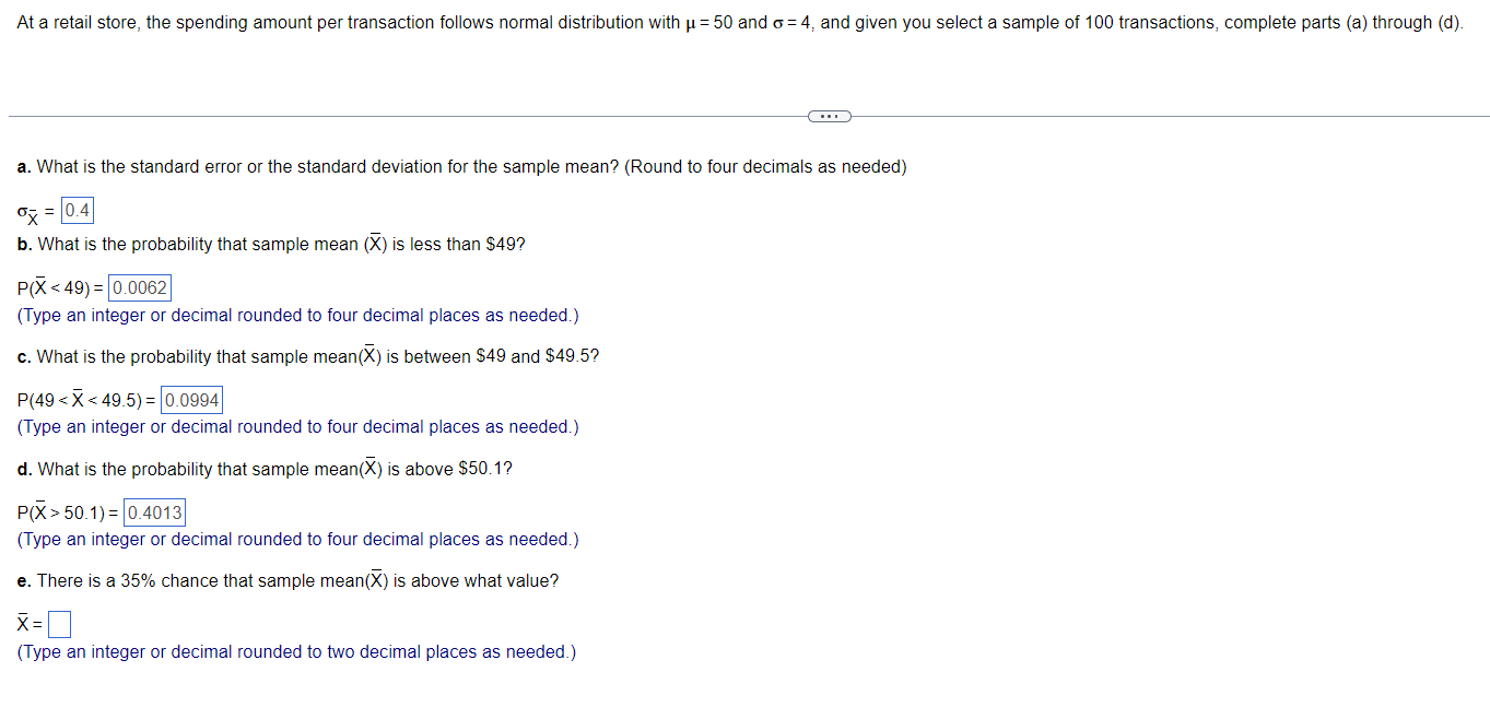 Solved At a retail store, the spending amount per | Chegg.com