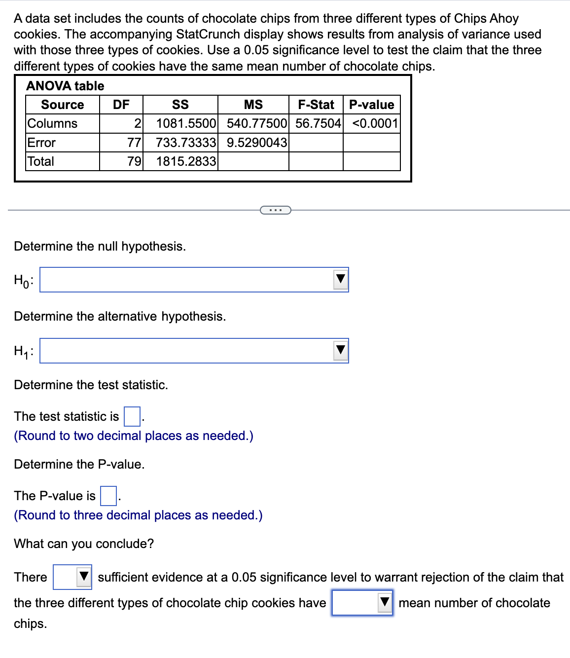 Solved A data set includes the counts of chocolate chips | Chegg.com