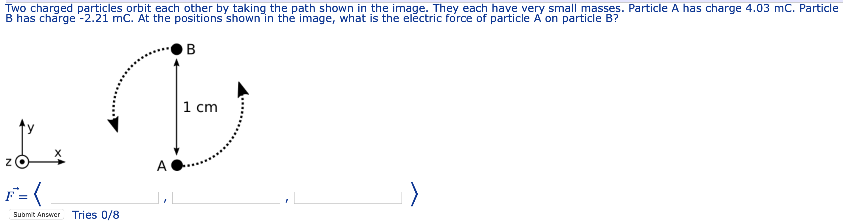 Solved Two charged particles orbit each other by taking the | Chegg.com