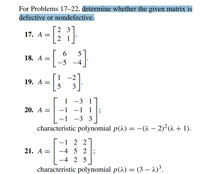Solved For Problems 17−22, determine whether the given | Chegg.com