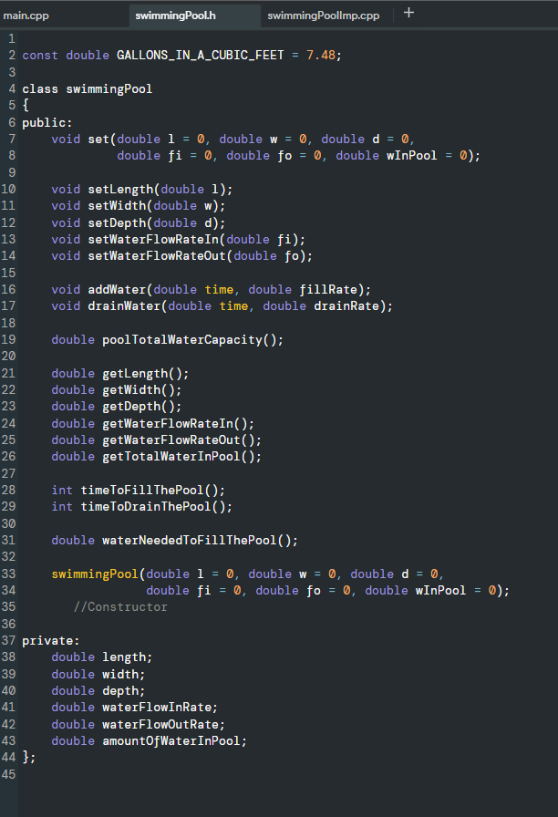 Solved Instructions Write the definition of a class | Chegg.com