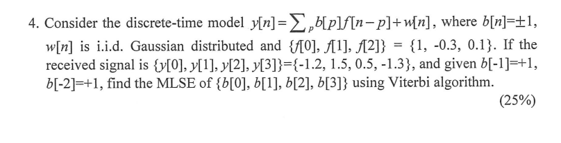 Solved 4. Consider the discrete-time model | Chegg.com