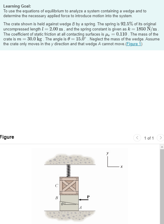 Solved Learning Goal: To use the equations of equilibrium to | Chegg.com