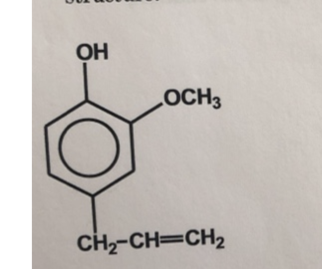 Solved Here is the structure of eugenol. Identify and label | Chegg.com