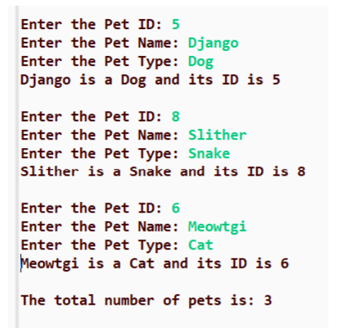 Solved PARTI: Define a Java class named “Pet” in a package | Chegg.com
