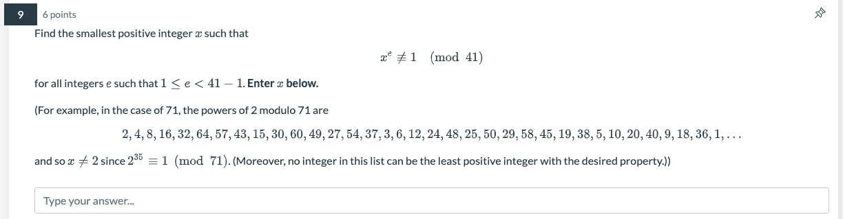 Solved 6 Points Find The Smallest Positive Integer X Such 