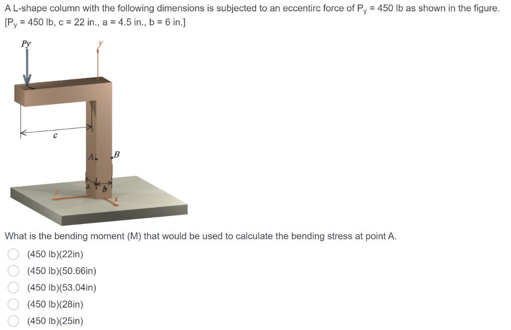 A L-shape column with the following dimensions is | Chegg.com