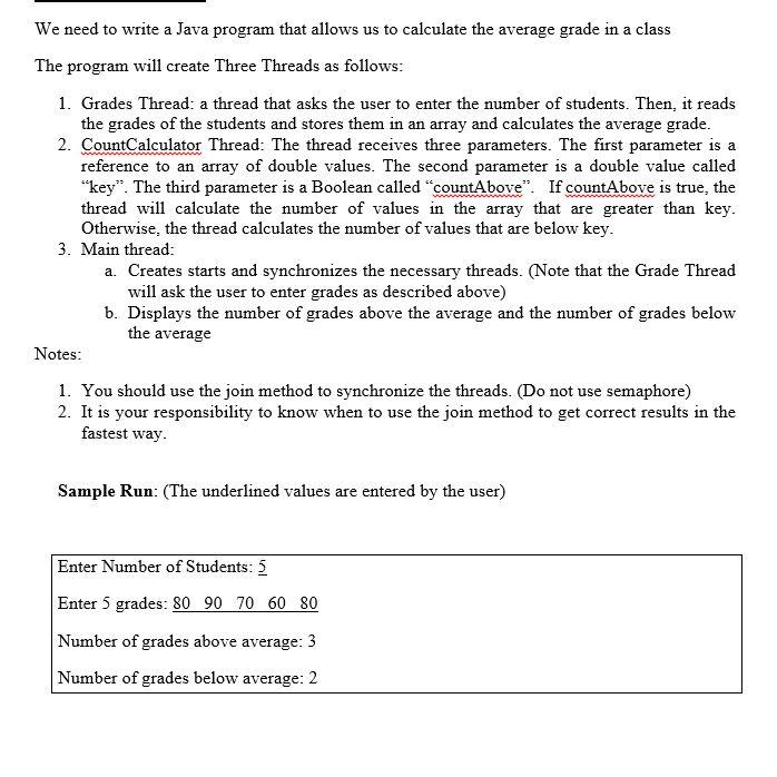 Solved We need to write a Java program that allows us to | Chegg.com