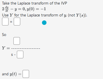 Solved Take the Laplace transform of the IVP | Chegg.com