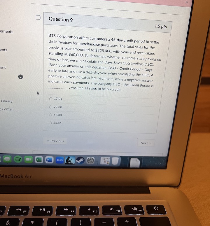 Solved BTS Corporation offers customers a 45-day credit | Chegg.com