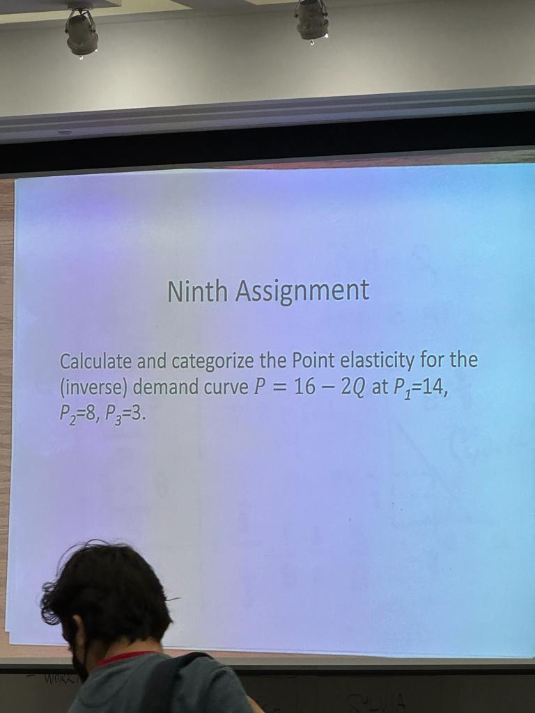 Solved Calculate and categorize the Point elasticity for the | Chegg.com