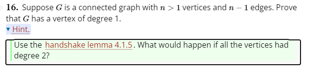 Solved Suppose G ﻿is a connected graph with n>1 ﻿vertices | Chegg.com