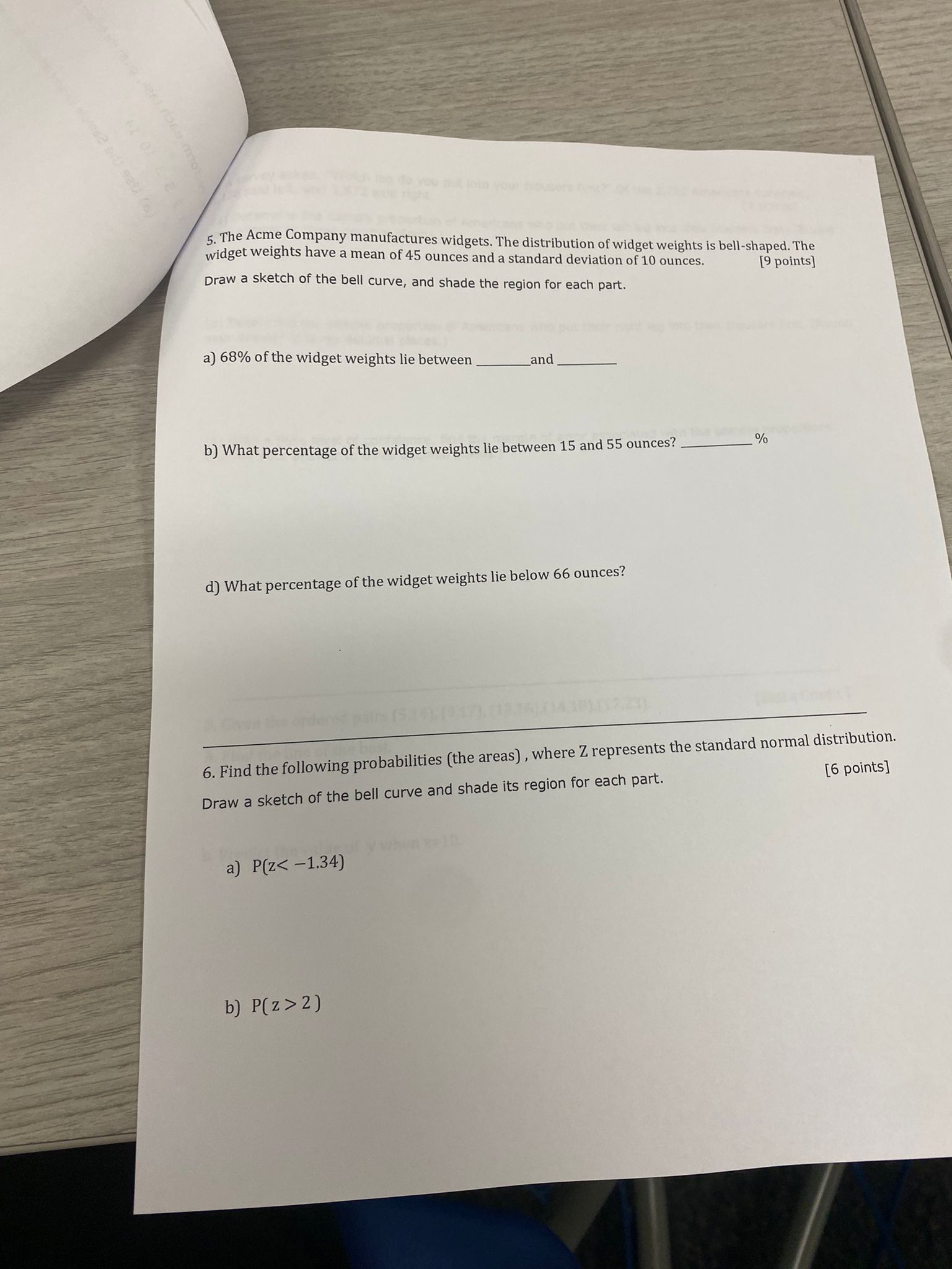 Solved 5. The Acme Company manufactures widgets. The | Chegg.com