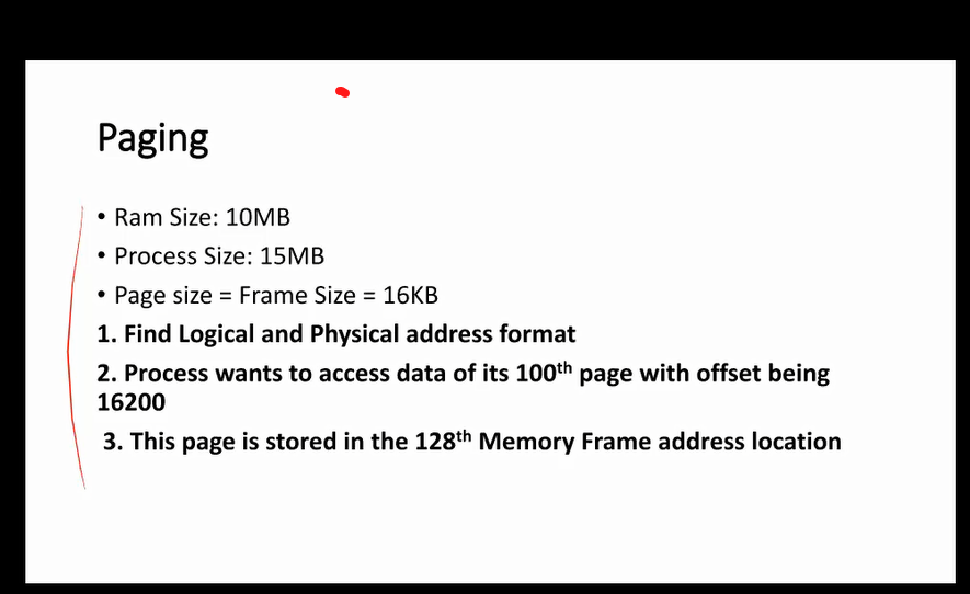 Solved - Ram Size: 10MB - Process Size: 15MB - Page size = | Chegg.com
