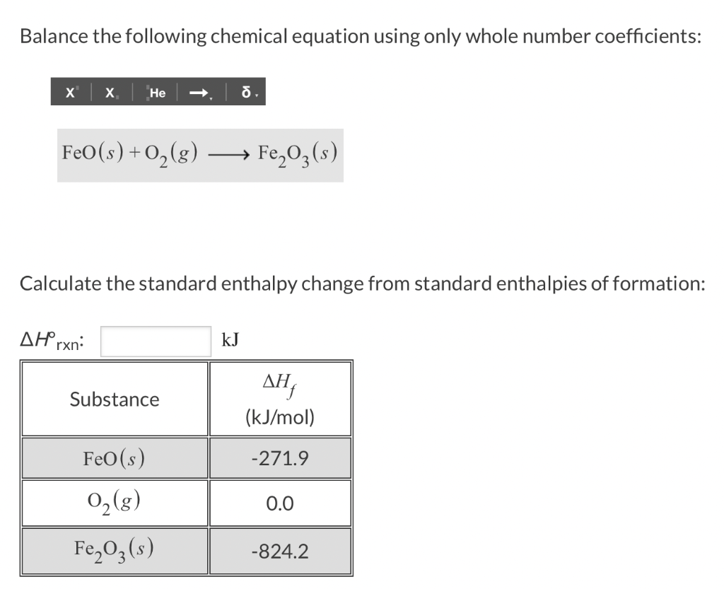 Solved Balance the following chemical equation using only | Chegg.com