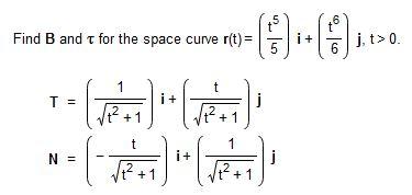 Solved Find B and τ for the space curve | Chegg.com