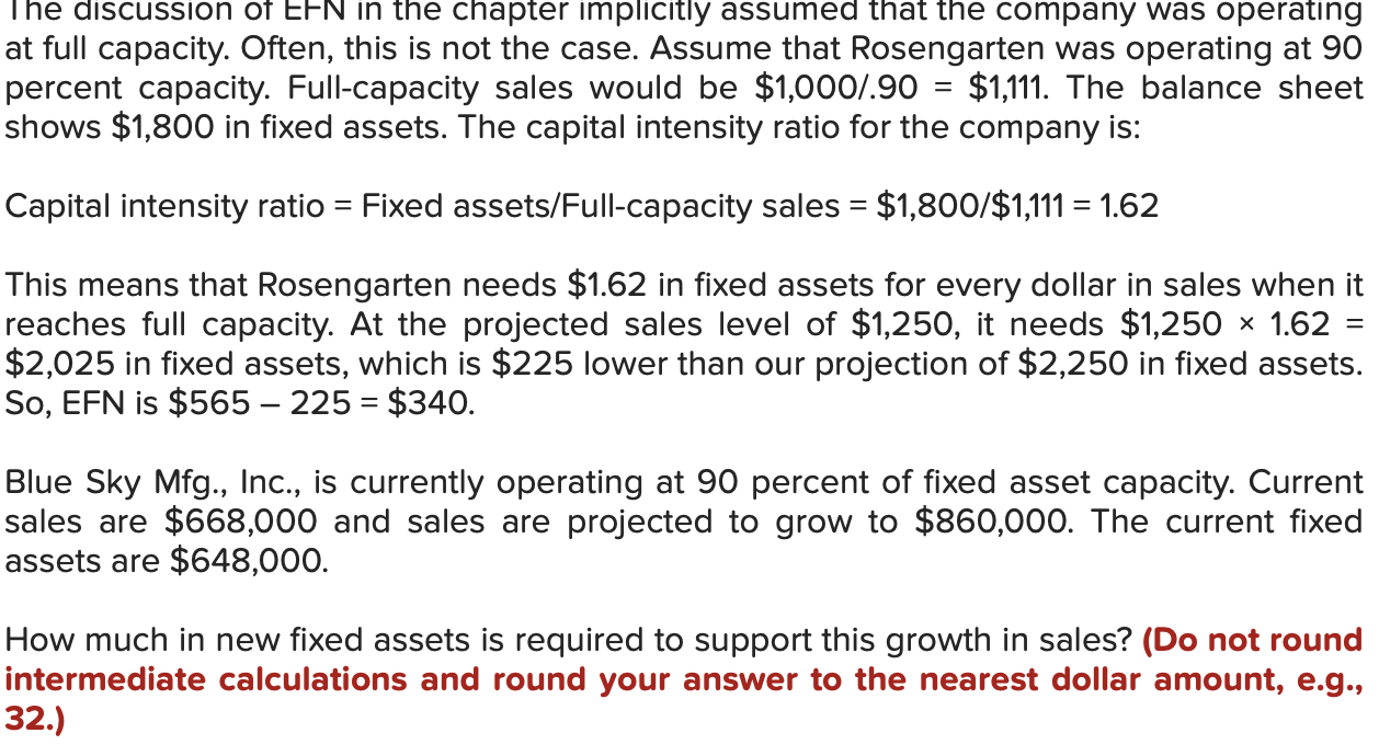 Solved The discussion of EFN in the chapter implicitly | Chegg.com