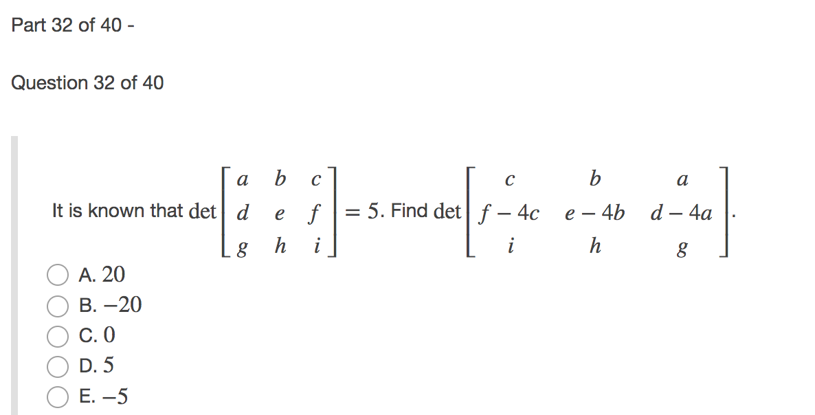 Solved Part 32 of 40 - Question 32 of 40 a b с a It is known | Chegg.com