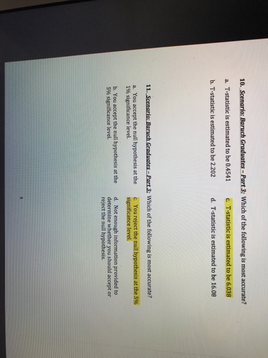 Solved 10. Scenario: Baruch Graduates-Part 3: Which of the | Chegg.com Solved 10. Scenario: Baruch Graduates-Part 3: Which of the | Chegg.com