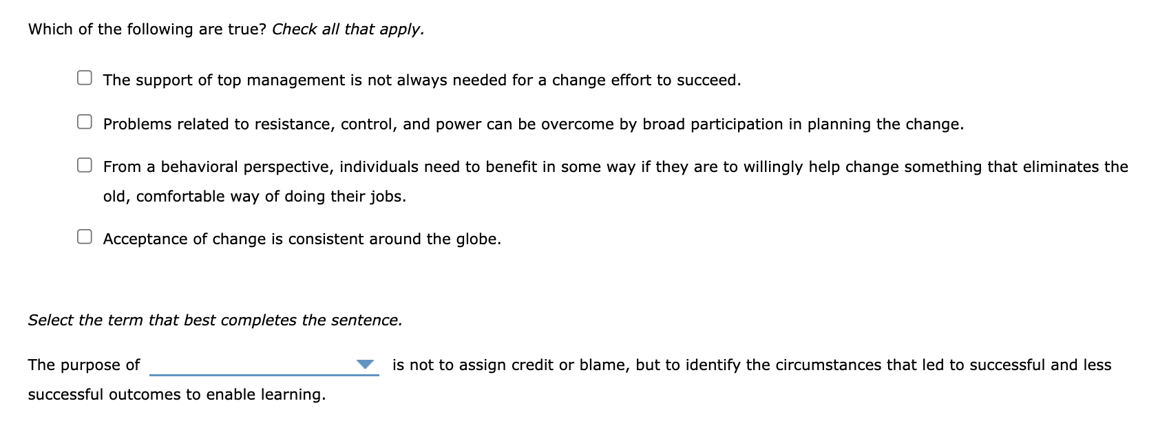 Solved 4. Managing organization change and organizational | Chegg.com