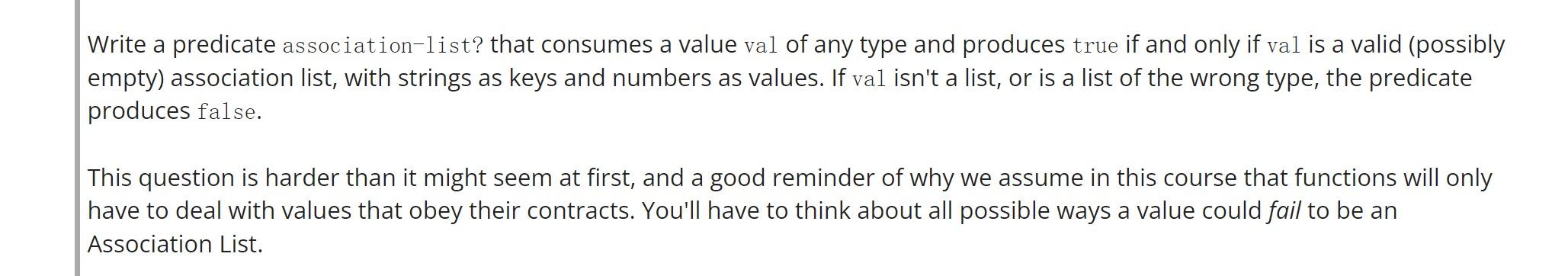 Solved Write a predicate association-list? that consumes a | Chegg.com