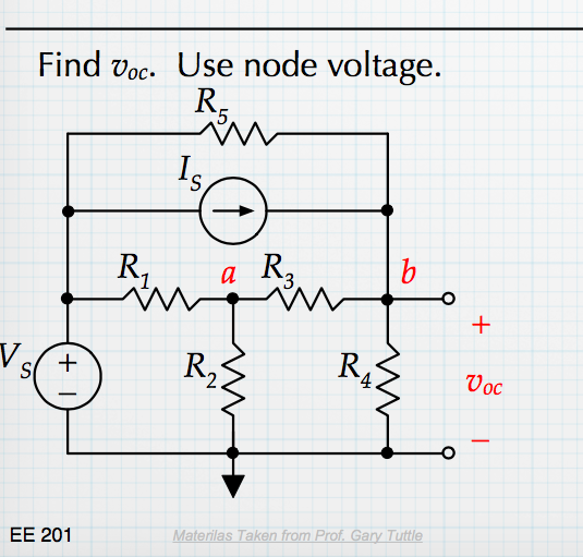 Solved Find voc Use node voltage. 5 2 voc EE 201 | Chegg.com