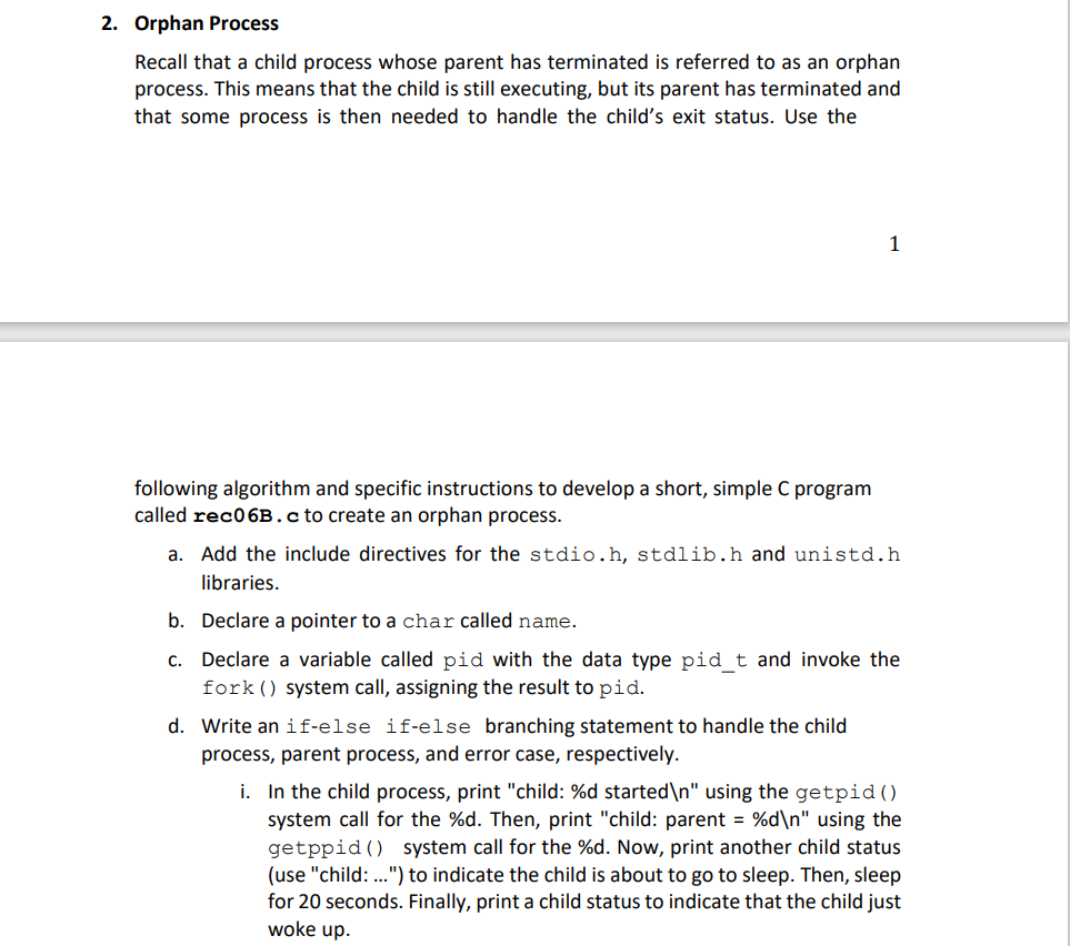 Solved he purpose of this recitation is to write two short C | Chegg.com