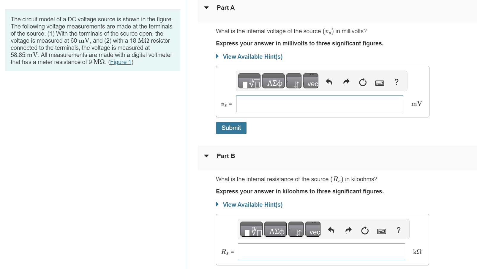 Solved The circuit model of a DC voltage source is shown in | Chegg.com
