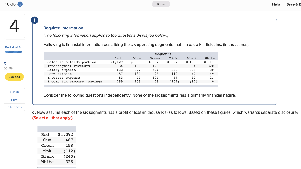 Solved P 8-36 Saved Check my work mode : This shows what is | Chegg.com