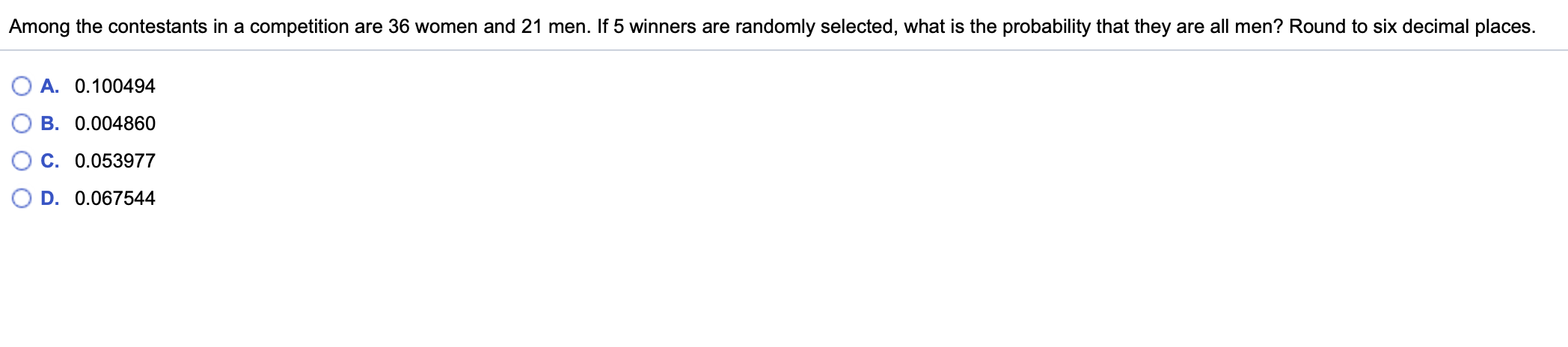 Solved Among the contestants in a competition are 36 women | Chegg.com