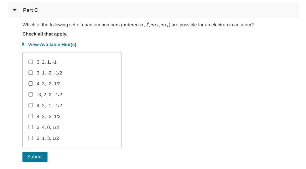 Solved Learning Goal: To learn the restrictions on each | Chegg.com